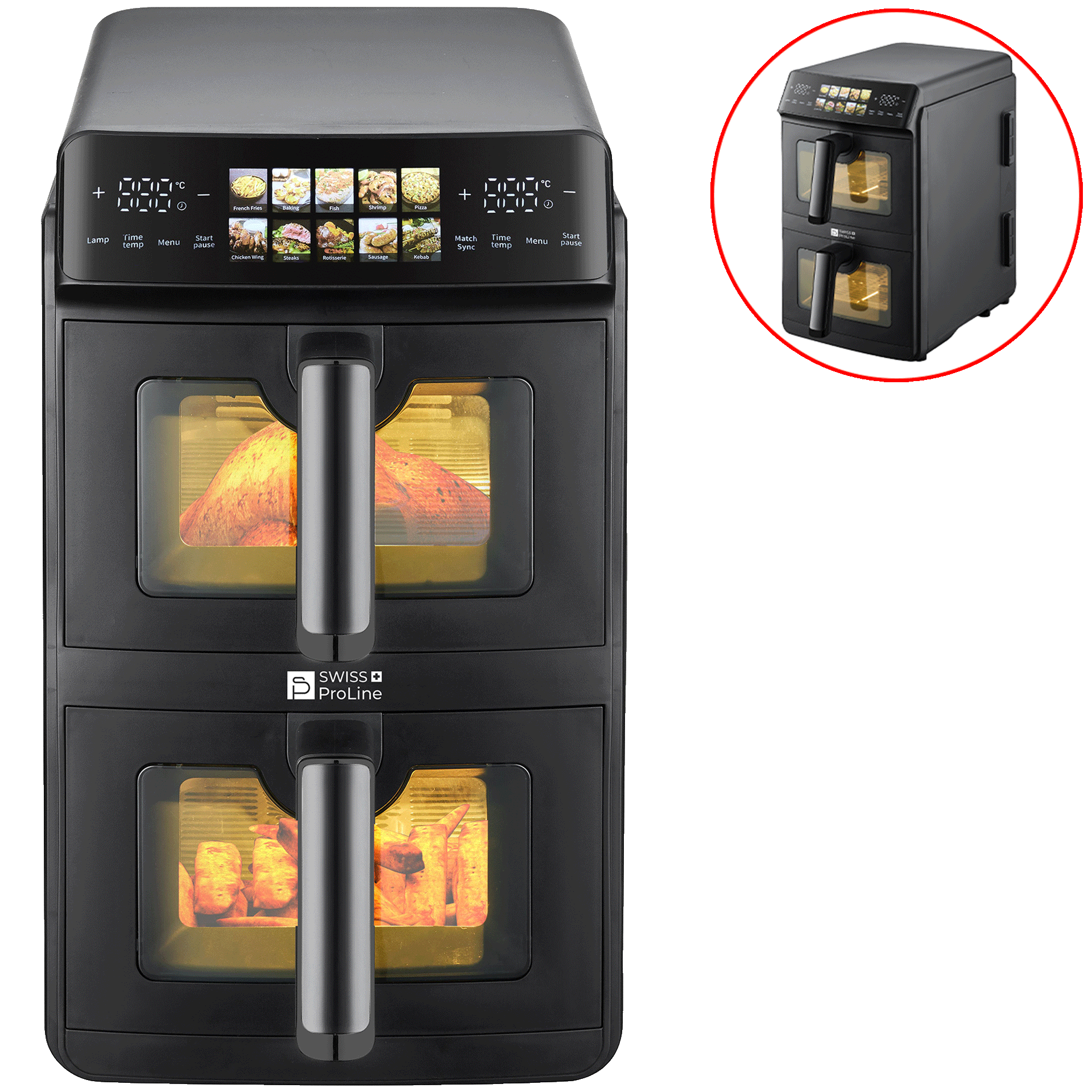 Friteuse à air chaud Air Fryer 10L (sans huile) avec double ...